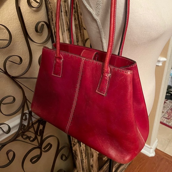 Fossil | Bags | Fossil Red Leather Shoulder Bag | Poshmark